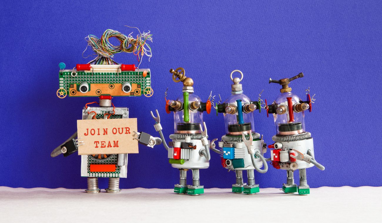 join-our-team-concept-four-funny-robots-looking-fo-EDRPHKJ | Nature of ...